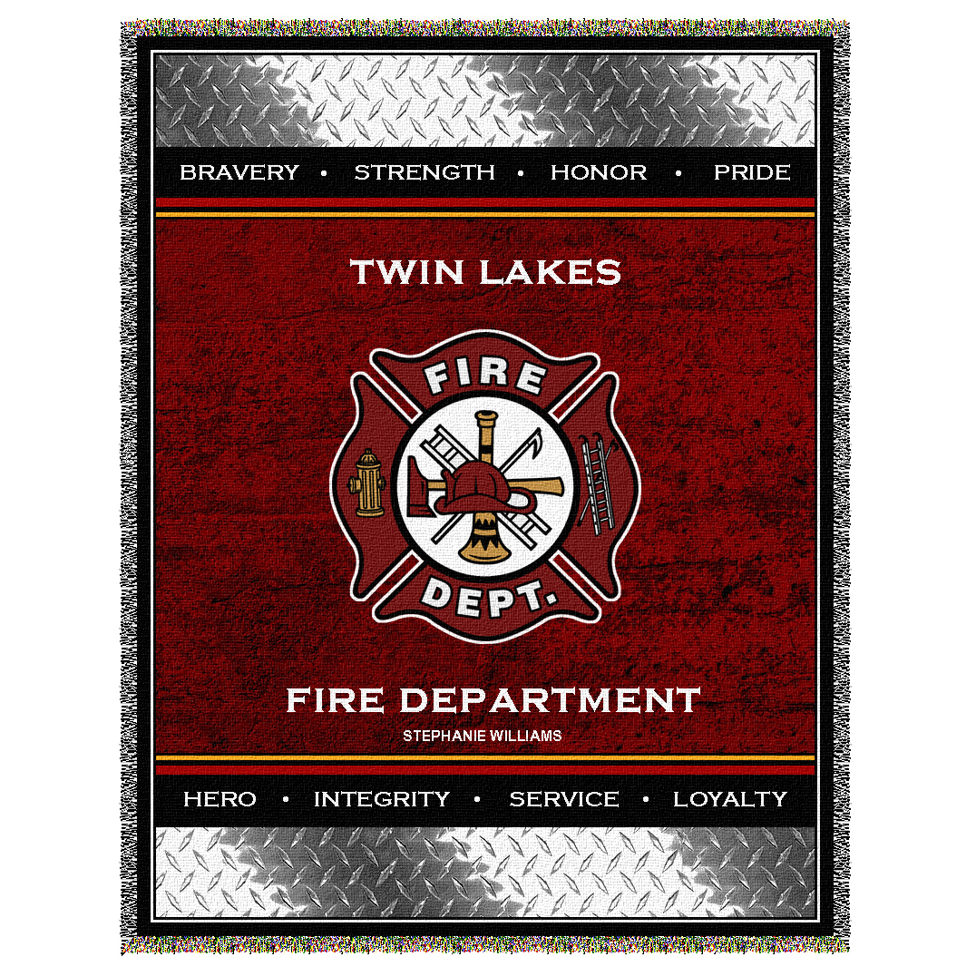 Customizable Throw Blanket | Personalized Fire & EMS Throws